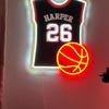 Custom Basketball Jersey Neon Sign, Personalized Basketball Neon Sign ...