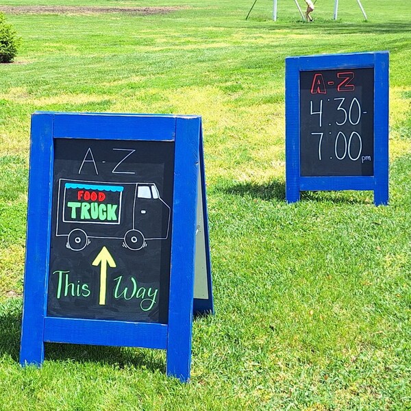 Outdoor Chalkboard, Sandwich Board Sign. 38"x25", Sidewalk Chalk Board ...