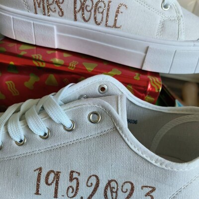 Bridal Party Trainers / Shoes / Converse Iron on Vinyl Transfers ...