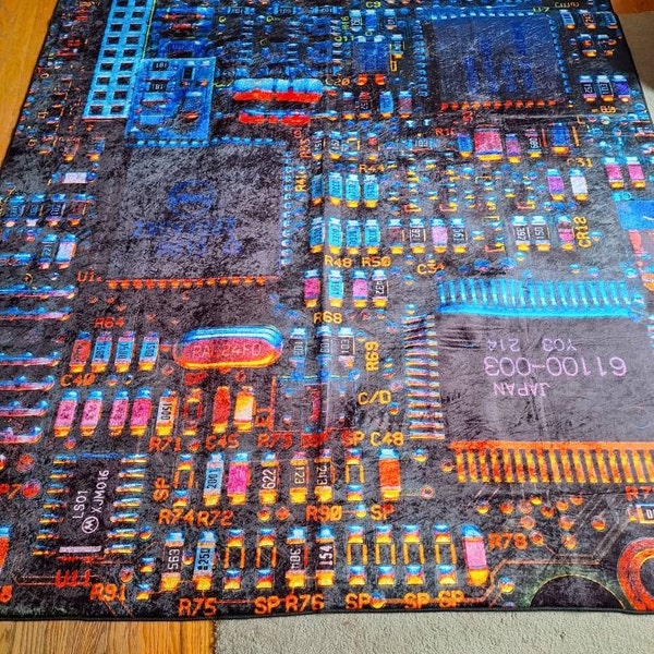 Arcade Carpet, Colorful Trippy Area Rug, 80s 90s Accent Floor Mat, Game ...