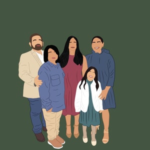 Custom Minimalist Digital Portrait Faceless Illustration ASAP Faceless ...