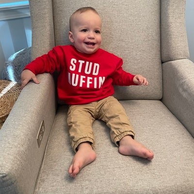 Stud Muffin Shirt, Boys Valentines Sweatshirt, Baby Boy Valenetines Day ...