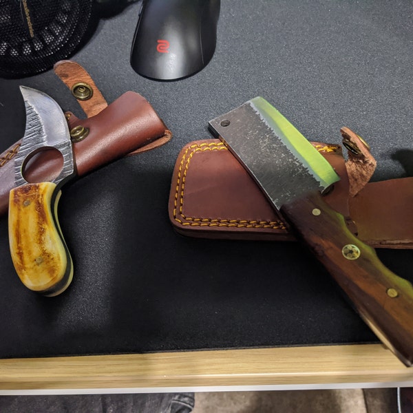 Handmade Mini Carbon Steel Cleaver for Kitchen & Outdoor Use by Titan ...