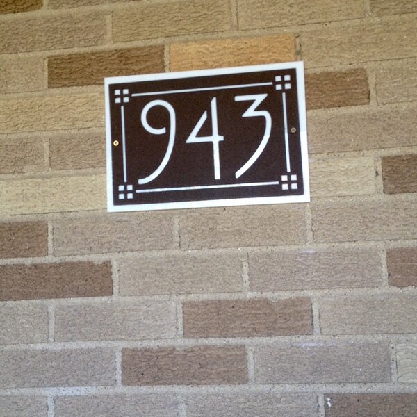 Craftsman Address Sign - Craftsman - Personalized Address Metal Sign ...