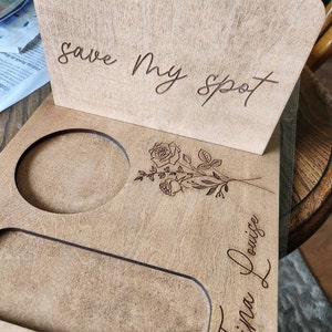 CUSTOM MESSAGE Book Stand Personalized Wooden Book Stand Book Mark Book ...