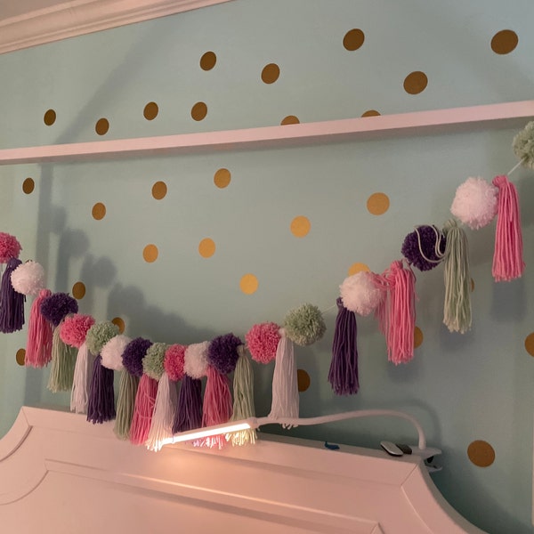 Pastel Pink Fabric Banner//pastels Banner•pink Garland• Pink Fabric ...