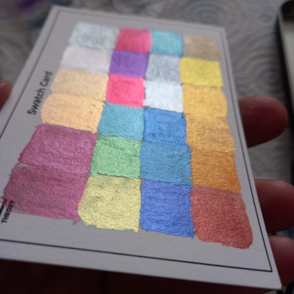 MICA DOTCARDS Handmade Watercolors Mica Metallic Dot Cards Sample Sets ...