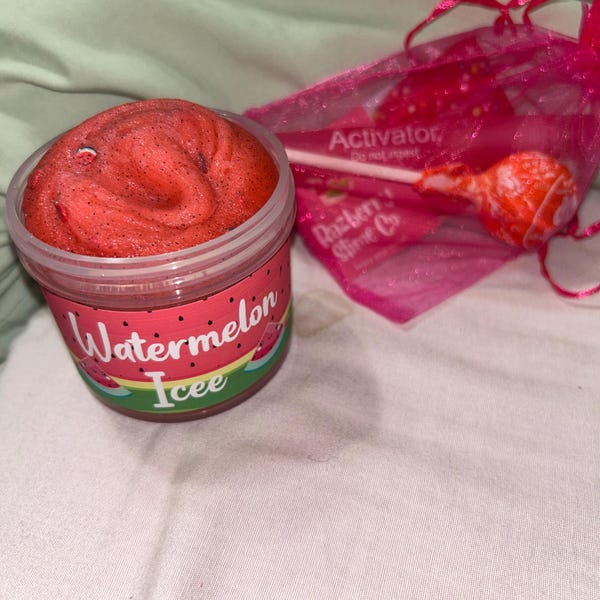 Watermelon Icee Slime: Scented Sensory Dough, Kids ASMR Gift - Etsy