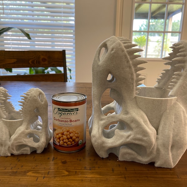 T-rex Planter, Dinosaur Plant Pot, Dino Skull Planter, Fossil Planter ...