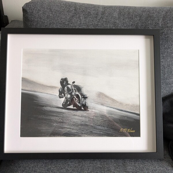 Original Signed Wet Charcoal and Pastel Art by Andrew Mcadam ...