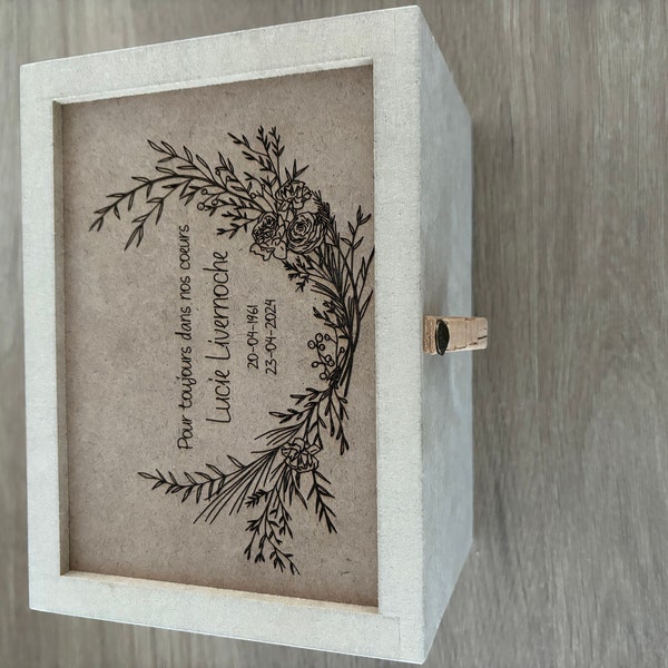 Family Box, Keepsake Box, Wood Personalized Box, Wooden Memory Box With ...