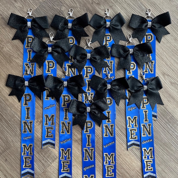 PIN ME Ribbons, Personalized Keychain for Backpacks and Athlete Gifts ...