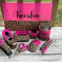 Leopard Office Desk Set - Etsy