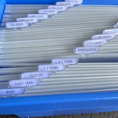 Printable Milestone Tote Labels Instant Download School File Box Labels ...