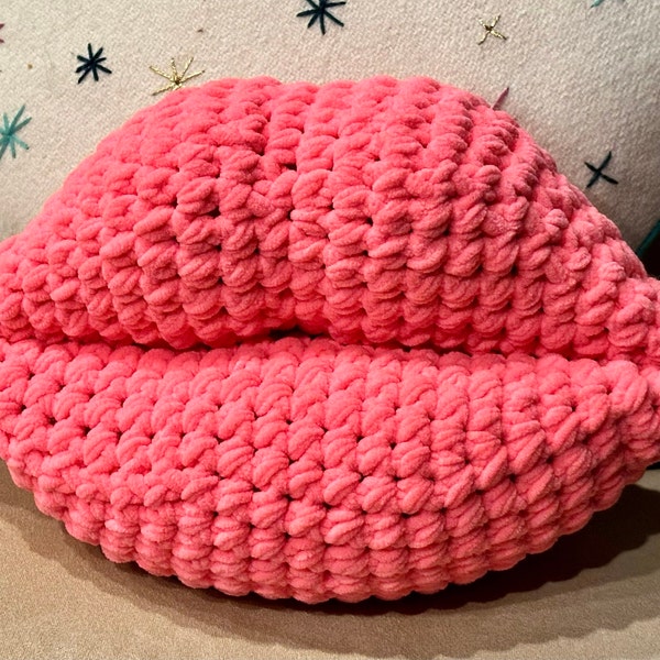 Crochet Giant Lips Pattern PDF Crochet Lips Pillow Pattern Crochet ...