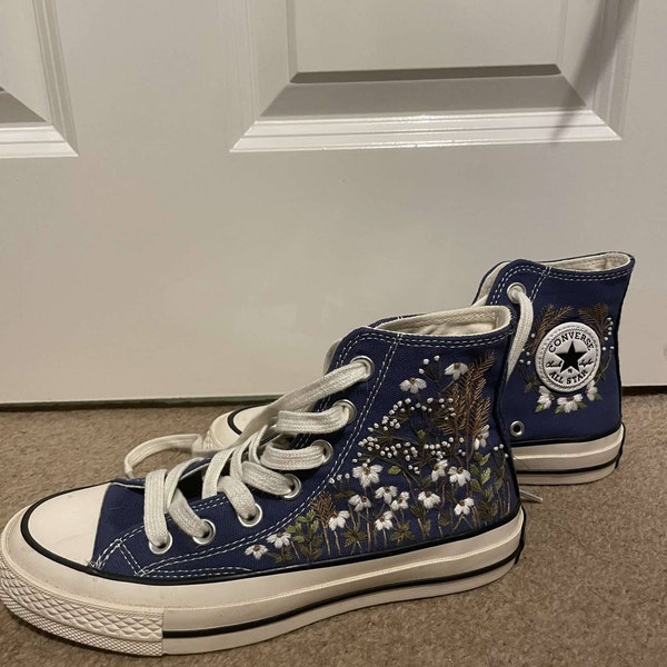 Custom Converse Chuck Taylor Daisy Embroidered Converse Shoes, Garden ...