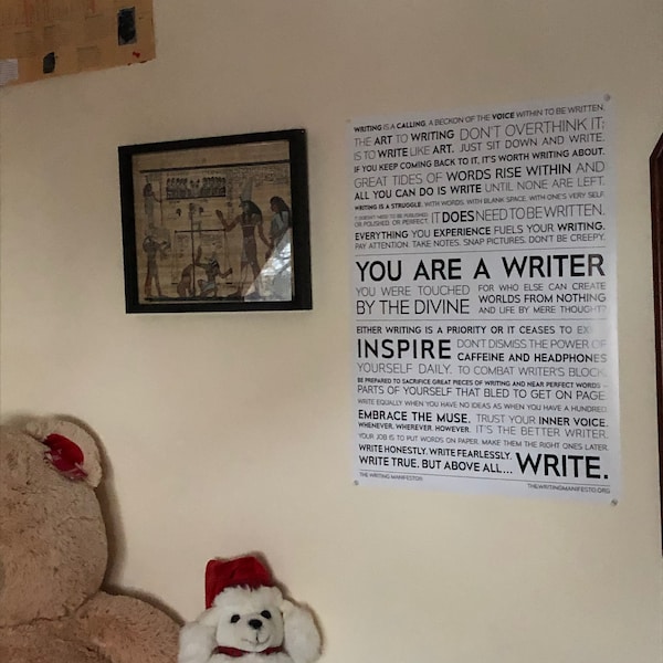 The Writing Manifesto Print — Gift for Writer, Author, Poet, Novelist ...