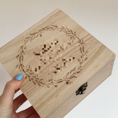 Personalised Wooden Baby Box Engraved Baby Box Baby Memory - Etsy