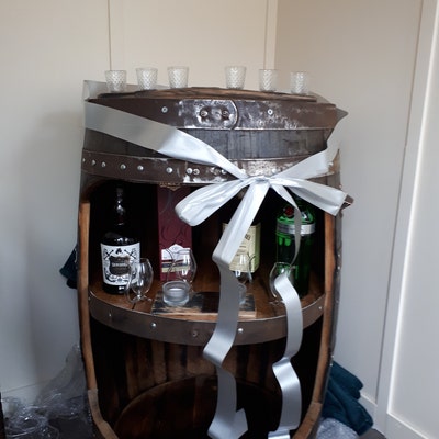 Home Bar Mini Bar Gin Bar the Highlander Oak Barrel - Etsy