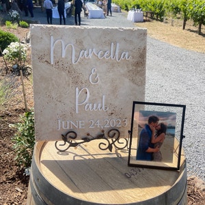 Marble Stone Bar Sign Wedding Unique Signage Menu Sign - Etsy