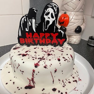 Scream Inspired Ghostface Happy Birthday Cake Topper - Etsy UK