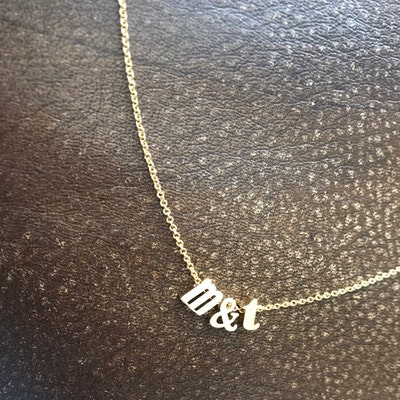 Lower Case Necklace Initial Necklace Custom Alphabet - Etsy