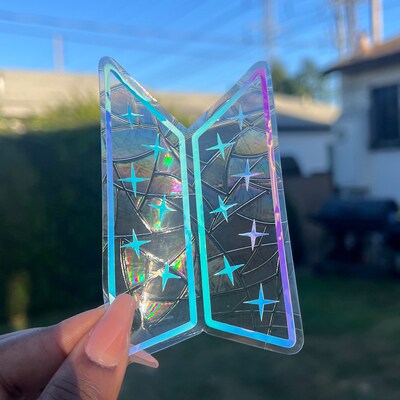 KPOP Shield Logo Holographic Stars Sun Catcher Window Decal - Etsy