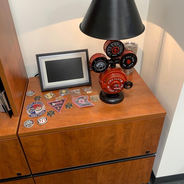 Firefighter Lamp - Firefighter's Light - Fireman's Gift - Helmet Badge ...