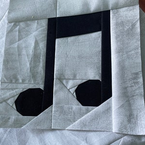 Music Notes Foundation Paper Pieced PDF Digital Quilt Block Pattern ...