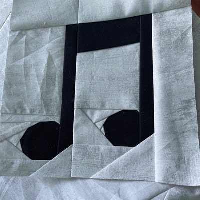 Music Notes Foundation Paper Pieced PDF Digital Quilt Block Pattern ...