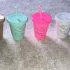 Personalised Kids Cold Cup With Straw, Starbucks Inspired, Pastel ...