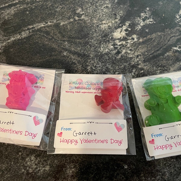 Personalized Valentine for Kid, Classroom Valentine Exchange, Non-candy ...