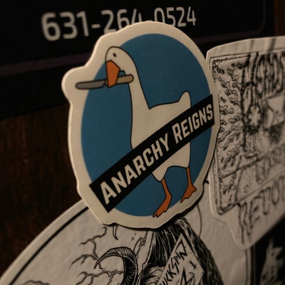 Anarchy Reigns Vinyl Sticker Untitled Goose Game Sticker - Etsy