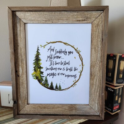 Inspirational Quote, Forest Art, Watercolor Art Print, Magic Quote ...