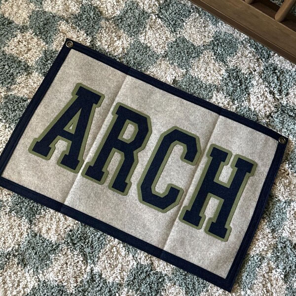 Large Felt Boy Name Banner, Personalized Kids Room Sign, Boys Name ...