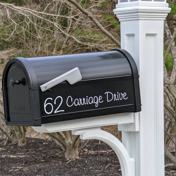 Personalized Mailbox Numbers - Street Address Vinyl Decal - Custom ...