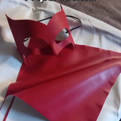 Black Leather Comic Book Bat Mask - Etsy