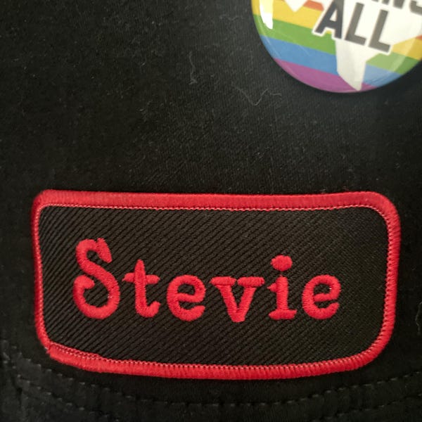 Embroidered Custom Iron-on Rectangle Name Patch - Etsy