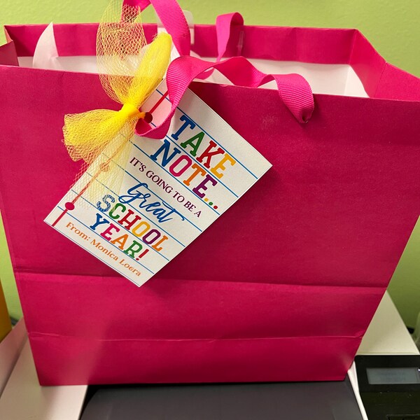 Back to School Tag Take Note Tag Pen Marker Gift Tags for Teachers ...