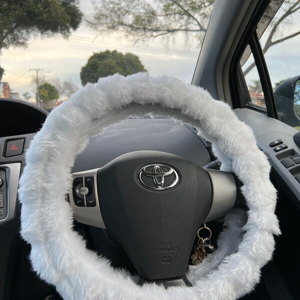 Fuzzy Car Accessories, Steering Wheel Cover, Gear Shift Knob Cover ...