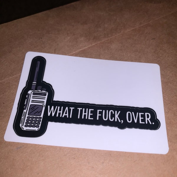 WTF, Over Black Vinyl Sticker, Funny Stickers, Sarcastic Stickers, Meme ...