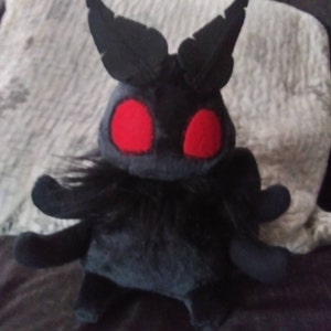Moth Plush Black and Red made to Order - Etsy