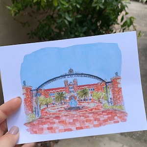 Florida State University Westcott Fountain Famous Brick Print - Etsy