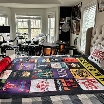 Broadway Musical Quilt Favorite Broadway Musicals on a Blanket Wicked ...