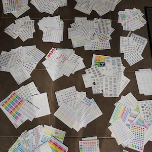 A Year of Date Dots Stickers, Planner Stickers, Removable - Etsy