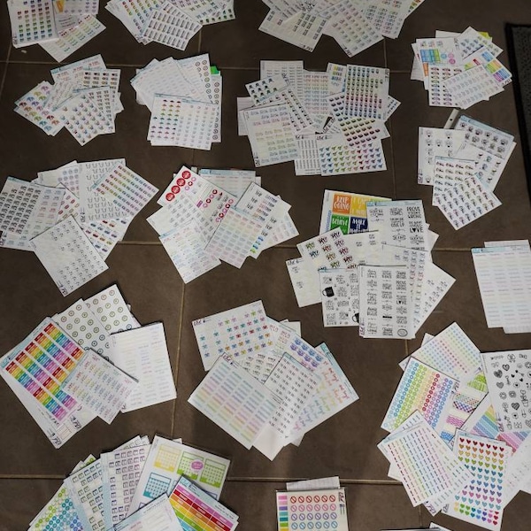 A Year of Date Dots Stickers, Planner Stickers, Removable - Etsy