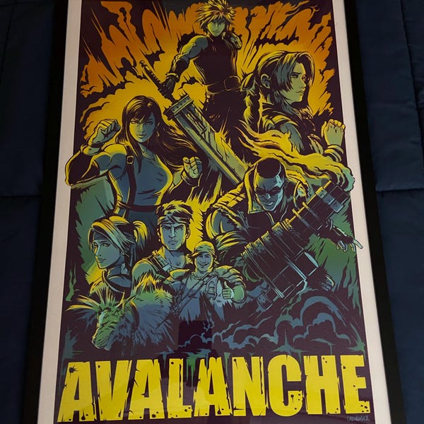 AVALANCHE Video Game Poster, Video Game Art, Prints, Gamer Room Decor ...