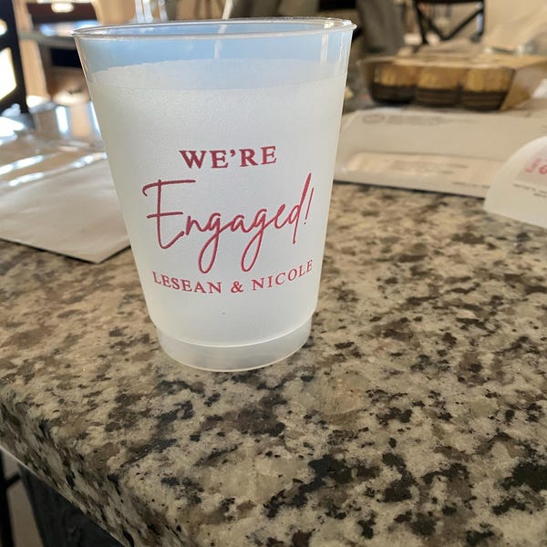 Personalized Wedding Cups Frost Flex Cups, Customizable for Couples ...