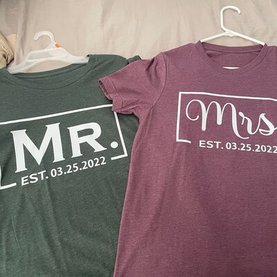 Future Mr Mrs T-shirts, Custom Couple Shirts, Bride Gift,husband Est ...