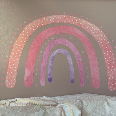 Boho Rainbow Wall Stickers Wall Decor Boho Watercolor - Etsy